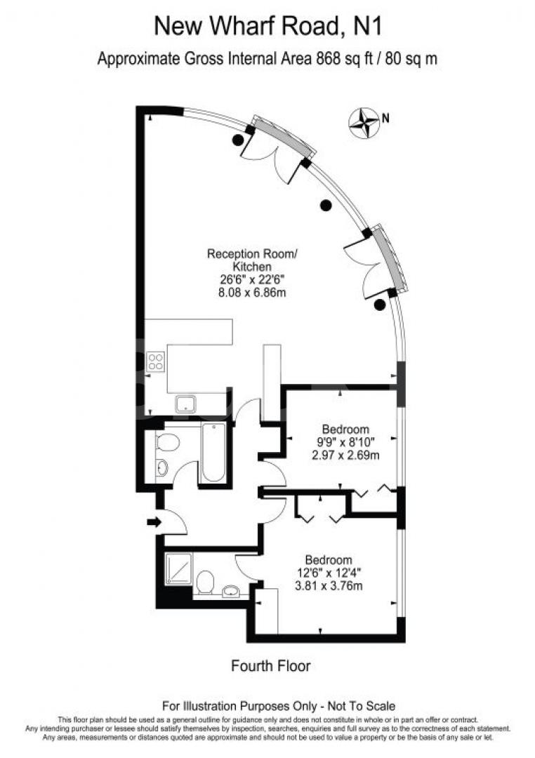 Easy Maintenance 2 Bedroom, Part Furnished Apartment in Ice Wharf N1